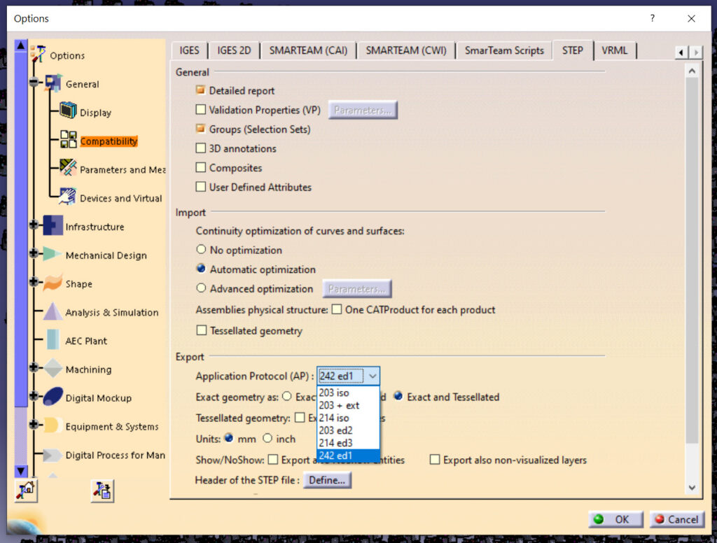 Tutos CATIA – Interopérabilité (CGR/STEP/IGES/3D XML…) – CATIA V5-6 DATA Center