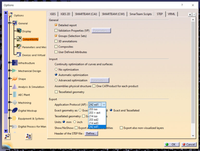 Tutos CATIA – Interopérabilité (CGR/STEP/IGES/3D XML…) – CATIA V5-6 DATA Center